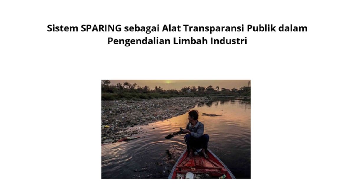 Sistem SPARING sebagai Alat Transparansi Publik dalam Pengendalian Lim